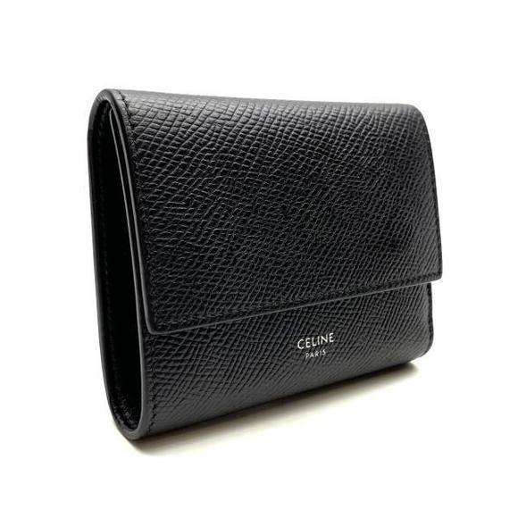 Celine | Bags | Celine Small Wallet Trifold Black Compact | Poshmark